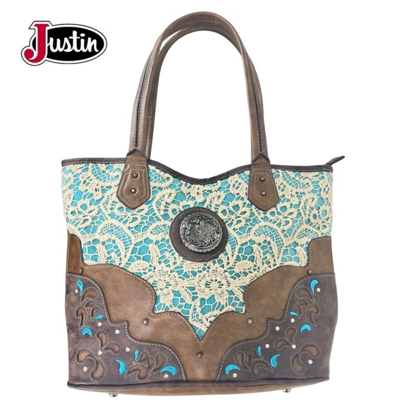 Justin Boots | Bags | Justin Womens Concealed Carry Handbag Tote Lace ...